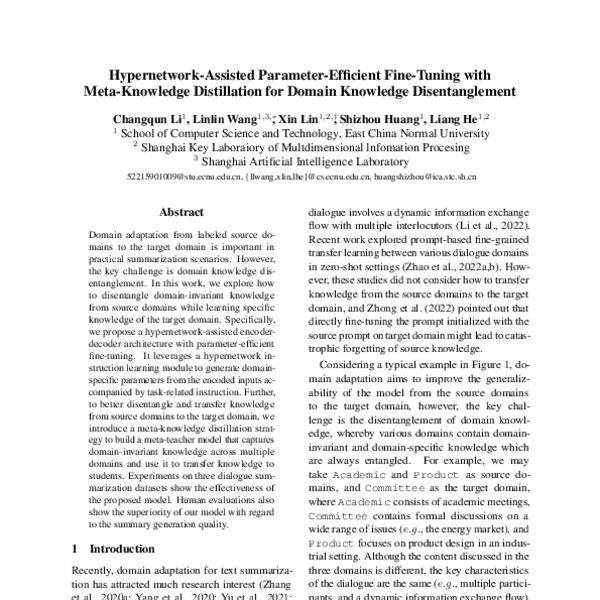 Hypernetwork Assisted Parameter Efficient Fine Tuning With Meta Knowledge Distillation For