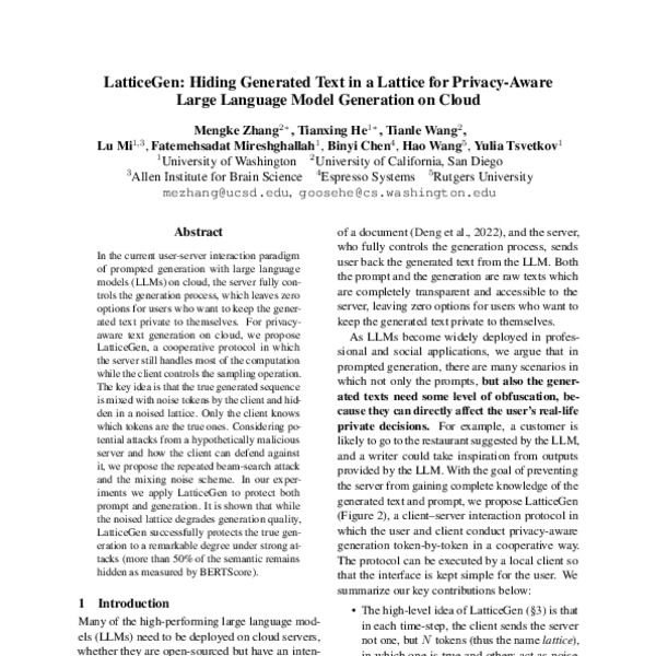 LatticeGen: Hiding Generated Text in a Lattice for Privacy-Aware Large Language Model Generation ...
