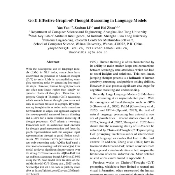 GoT: Effective Graph-of-Thought Reasoning in Language Models - ACL Anthology