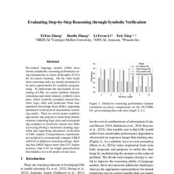 Evaluating Step-by-Step Reasoning through Symbolic Verification - ACL Anthology