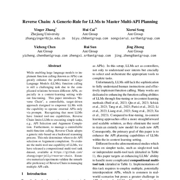 Reverse Chain: A Generic-Rule for LLMs to Master Multi-API Planning ...