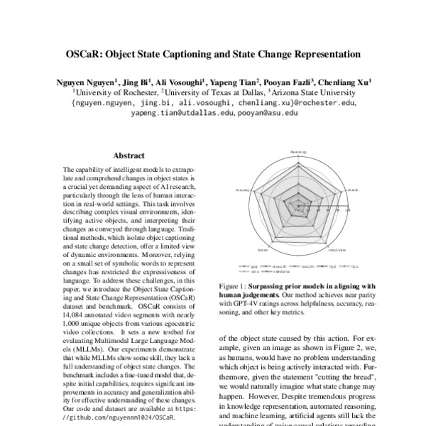 OSCaR: Object State Captioning and State Change Representation - ACL ...