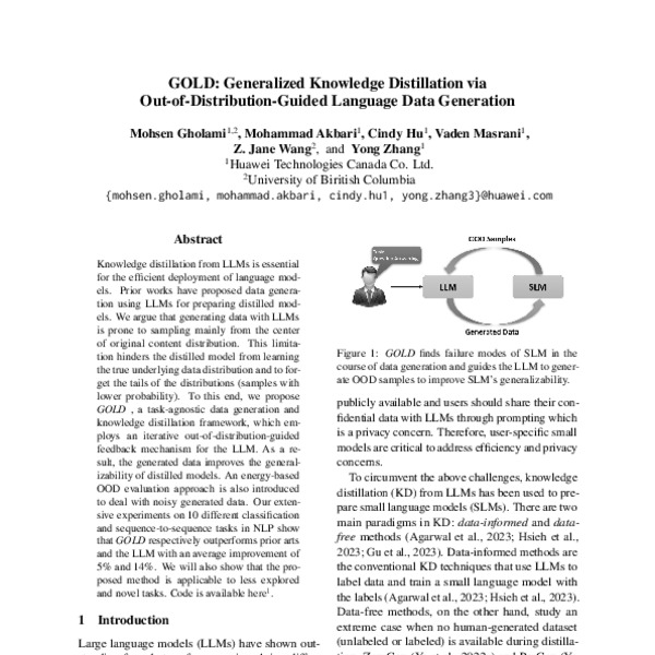 GOLD: Generalized Knowledge Distillation via Out-of-Distribution-Guided Language Data Generation ...