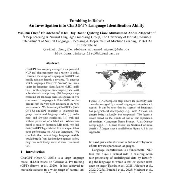 Fumbling in Babel: An Investigation into ChatGPT’s Language ...