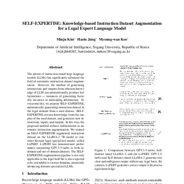 SELF-EXPERTISE: Knowledge-based Instruction Dataset Augmentation for a ...