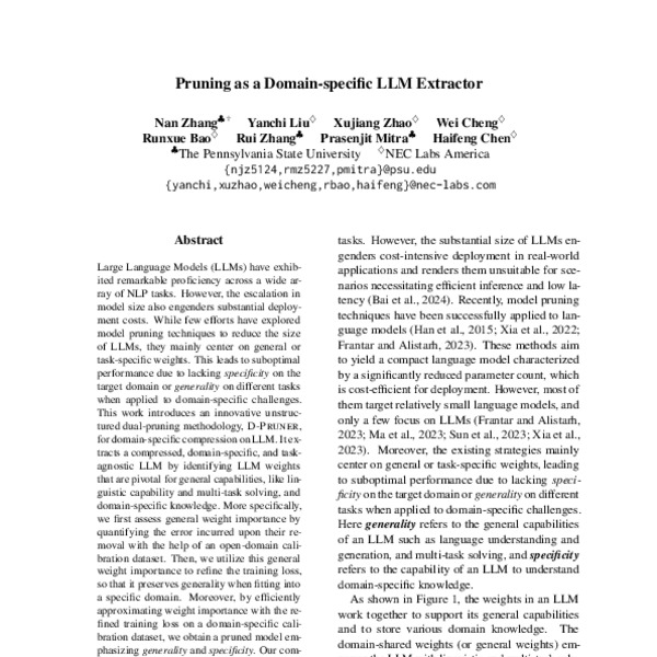 Pruning as a Domain-specific LLM Extractor - ACL Anthology
