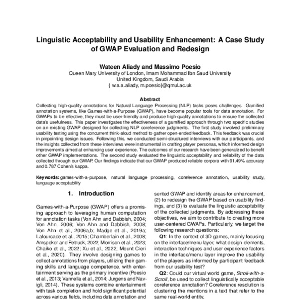 Linguistic Acceptability and Usability Enhancement: A Case Study of ...