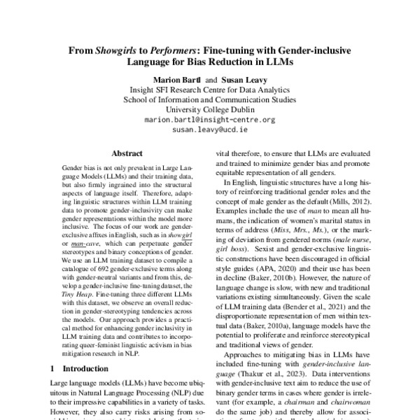 From ‘Showgirls’ to ‘Performers’: Fine-tuning with Gender-inclusive ...