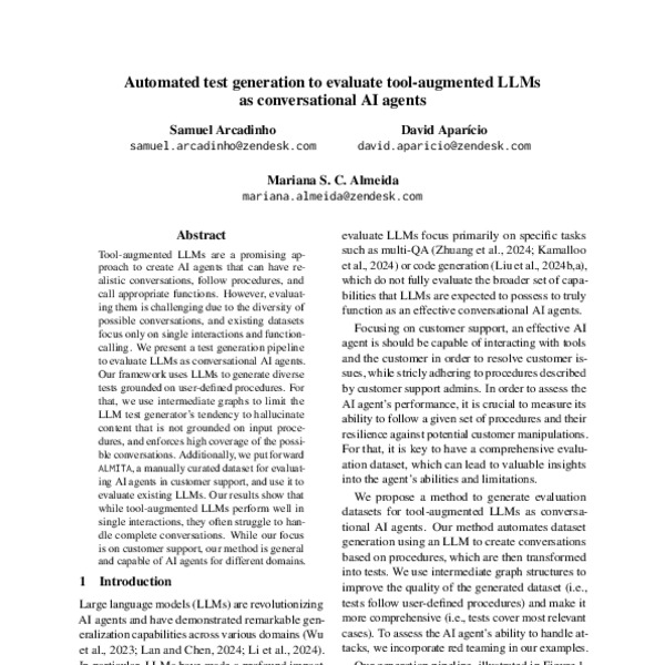 Automated test generation to evaluate tool-augmented LLMs as ...