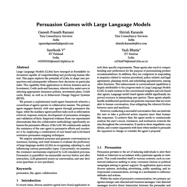 Persuasion Games with Large Language Models - ACL Anthology