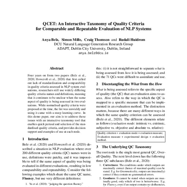 QCET: An Interactive Taxonomy of Quality Criteria for Comparable and ...
