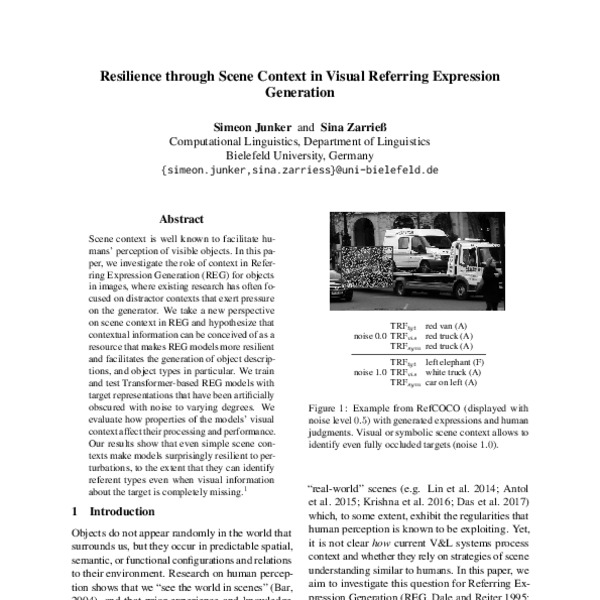 Resilience through Scene Context in Visual Referring Expression Generation - ACL Anthology
