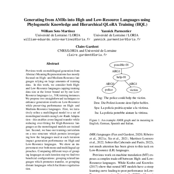 Generating from AMRs into High and Low-Resource Languages using Phylogenetic Knowledge and ...