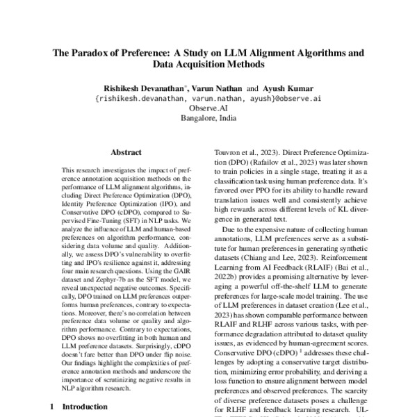 The Paradox of Preference: A Study on LLM Alignment Algorithms and Data Acquisition Methods ...