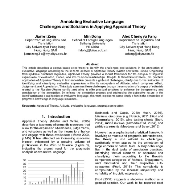 Annotating Evaluative Language: Challenges and Solutions in Applying Appraisal Theory - ACL ...