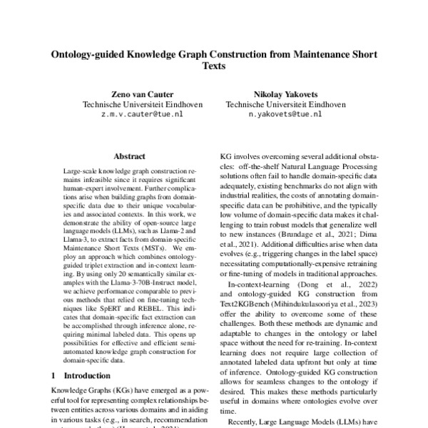Ontology-guided Knowledge Graph Construction from Maintenance Short ...