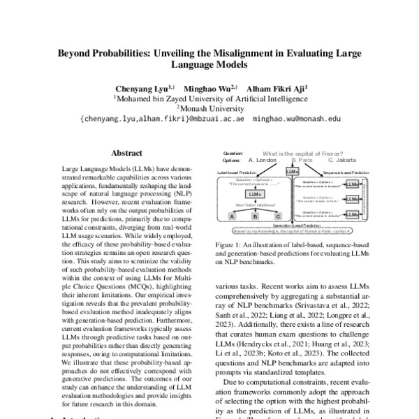 Beyond Probabilities: Unveiling the Misalignment in Evaluating Large ...