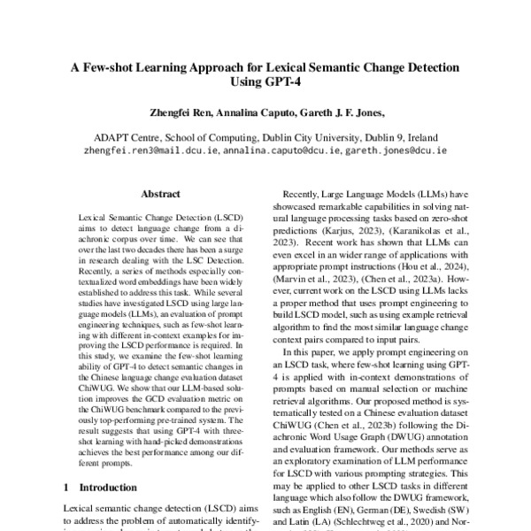 A Few-shot Learning Approach for Lexical Semantic Change Detection Using GPT-4 - ACL Anthology