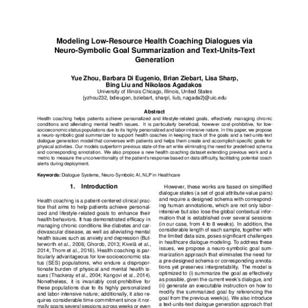 Modeling Low-Resource Health Coaching Dialogues via Neuro-Symbolic Goal Summarization and Text ...