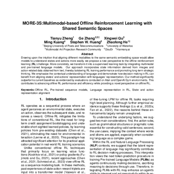 More 3smultimodal Based Offline Reinforcement Learning With Shared