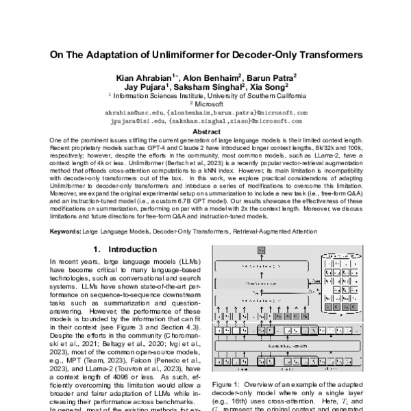 On the Adaptation of Unlimiformer for Decoder-Only Transformers - ACL Anthology