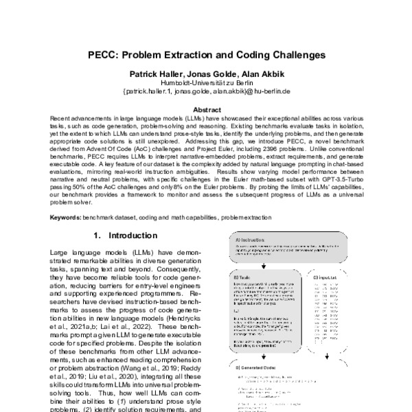 PECC: Problem Extraction and Coding Challenges - ACL Anthology