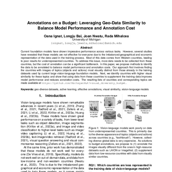 Annotations on a Budget: Leveraging Geo-Data Similarity to Balance ...