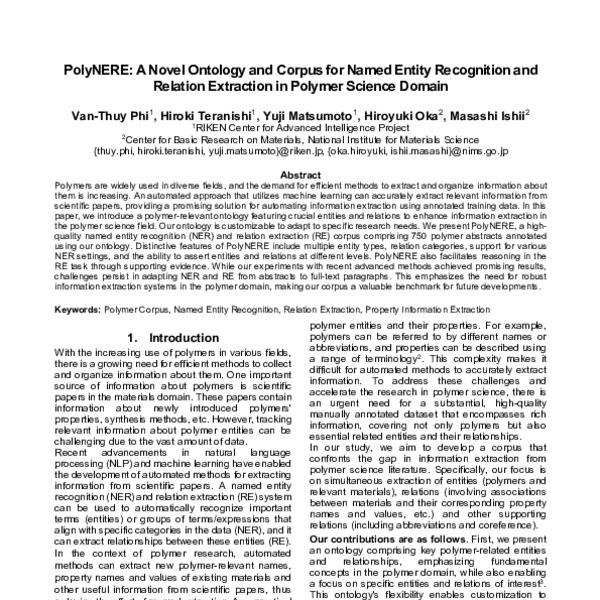 PolyNERE: A Novel Ontology and Corpus for Named Entity Recognition and ...