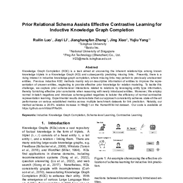 Prior Relational Schema Assists Effective Contrastive Learning for Inductive Knowledge Graph ...