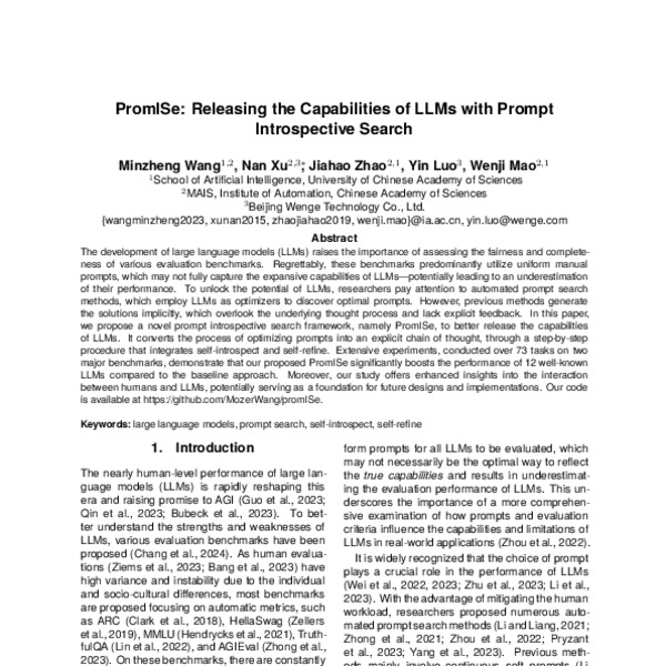 Promise Releasing The Capabilities Of Llms With Prompt Introspective Search Acl Anthology