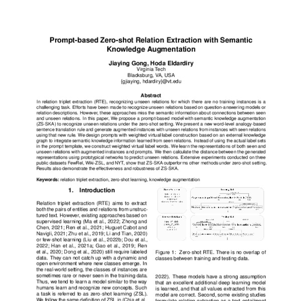 Prompt Based Zero Shot Relation Extraction With Semantic Knowledge