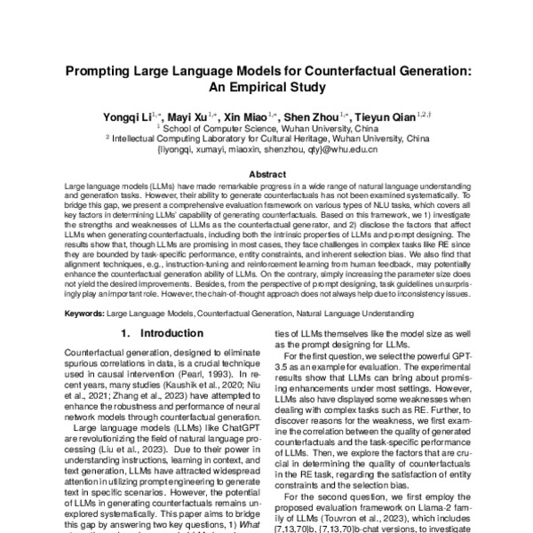Prompting Large Language Models for Counterfactual Generation: An Empirical Study - ACL Anthology