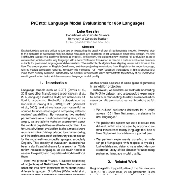 PrOnto: Language Model Evaluations for 859 Languages - ACL Anthology