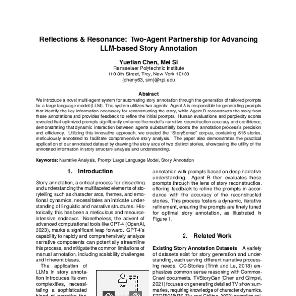 Reflections & Resonance: Two-Agent Partnership for Advancing LLM-based Story Annotation - ACL ...