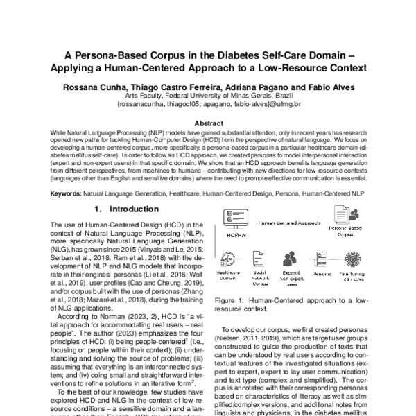 A Persona-Based Corpus in the Diabetes Self-Care Domain - Applying a ...