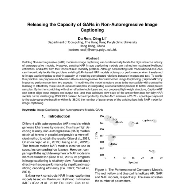 Releasing the Capacity of GANs in Non-Autoregressive Image Captioning - ACL Anthology