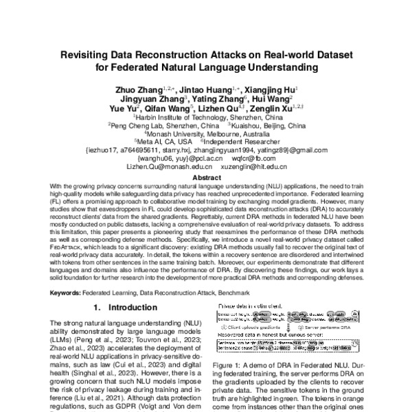 Revisiting Data Reconstruction Attacks On Real World Dataset For Federated Natural Language