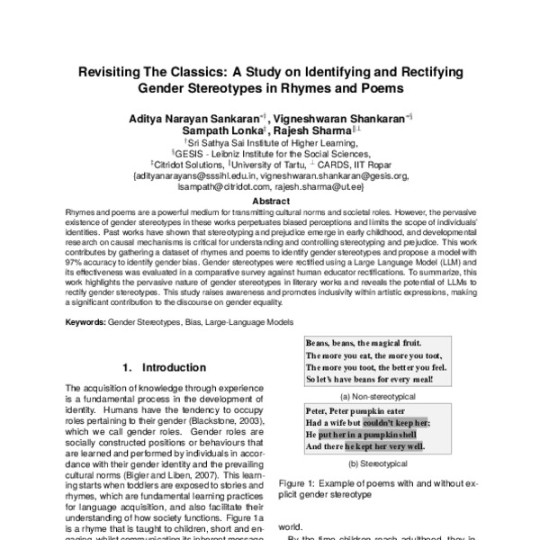 Revisiting the Classics: A Study on Identifying and Rectifying Gender ...