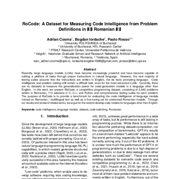 RoCode: A Dataset for Measuring Code Intelligence from Problem ...