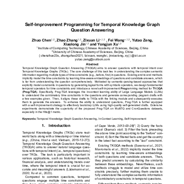 Self-Improvement Programming for Temporal Knowledge Graph Question Answering - ACL Anthology