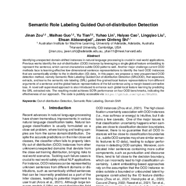 Semantic Role Labeling Guided Out-of-distribution Detection - ACL Anthology