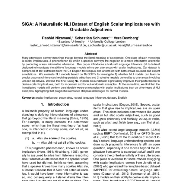SIGA: A Naturalistic NLI Dataset of English Scalar Implicatures with Gradable Adjectives - ACL ...