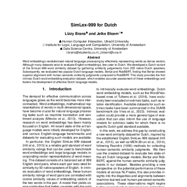 SimLex-999 for Dutch - ACL Anthology