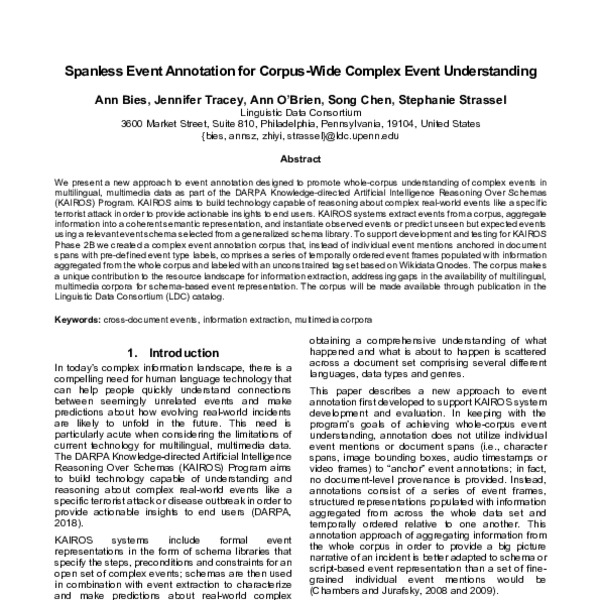 Spanless Event Annotation for Corpus-Wide Complex Event Understanding - ACL Anthology