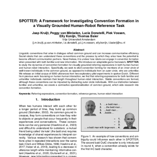 SPOTTER: A Framework for Investigating Convention Formation in a ...