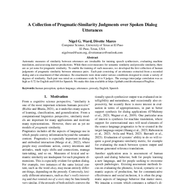 A Collection of Pragmatic-Similarity Judgments over Spoken Dialog ...