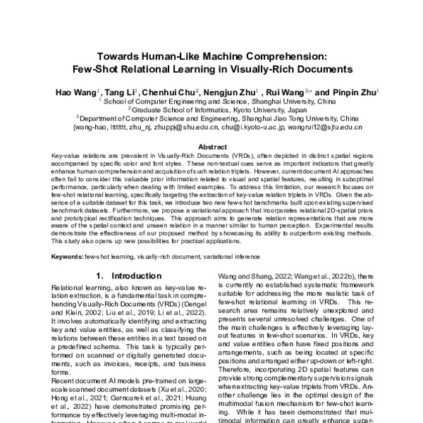 Towards Human Like Machine Comprehension Few Shot Relational Learning