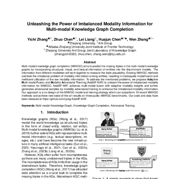Unleashing the Power of Imbalanced Modality Information for Multi-modal Knowledge Graph ...