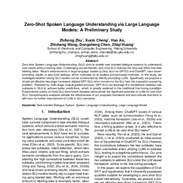 Zero-Shot Spoken Language Understanding via Large Language Models: A ...