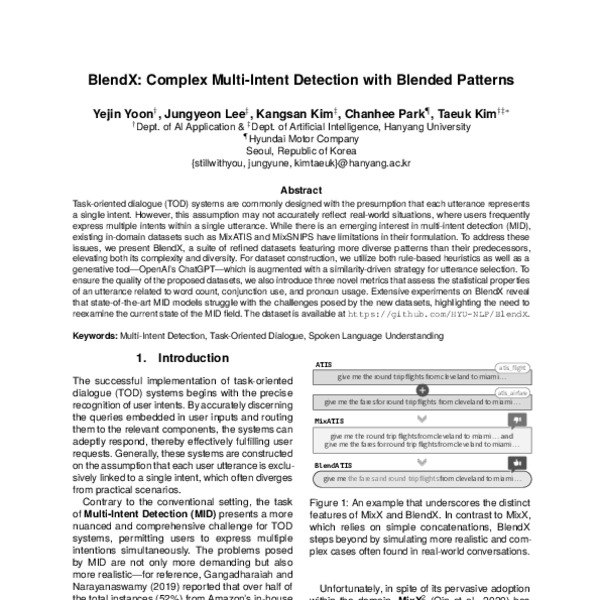 BlendX: Complex Multi-Intent Detection with Blended Patterns - ACL ...